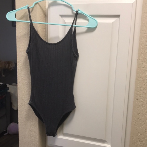 Urban Outfitters | Tops | 4 For Out From Under Grey Ribbed Bodysuit ...